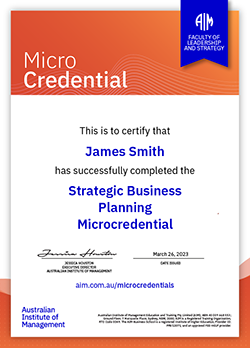 Microcredential in Strategic Business Planning | AIM